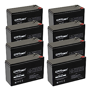 ExpertPower 12v 7ah Rechargeable Sealed Lead Acid Battery || EXP1270|| Replaces APC Back-UPS ES 500 VA, BE500C, BE500U (8 Pack)
