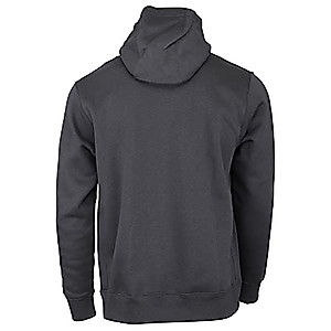 Nike Men's Club Pull Over Hooded SweatShirt, Dark Grey/White, Large