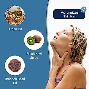 Pacific Spirit Shampoo Bar for thin hair with Argan Oil & Kiwi, Gentle foam, Natural, Green, SLS free, Sulfate Free, Soap-Free, Zero Waste, Vegan, 3.53 Oz