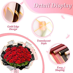 Tetutor Waterproof Flower Wrapping Paper,30 Sheets Bouquet Wrapping Paper, Floral Wrapping Paper for Bouquets, Flower Wrapping Paper Bouquet for Florist Wrap Wedding Birthday