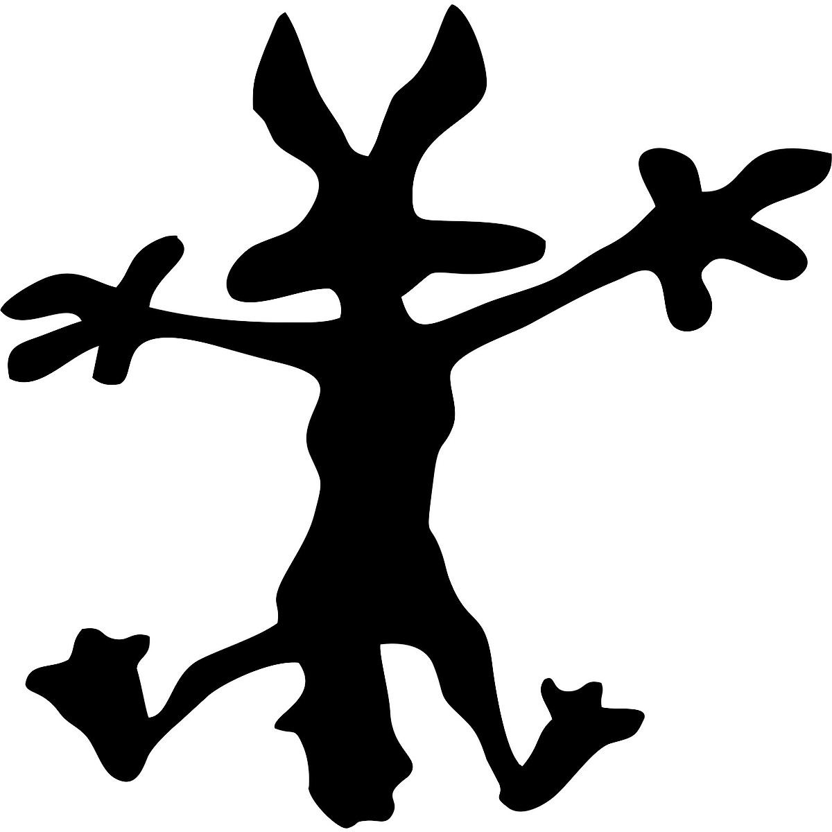 Cartoon Coyote Splat Hitting Wall - Car - Laptop - Decal - Sticker