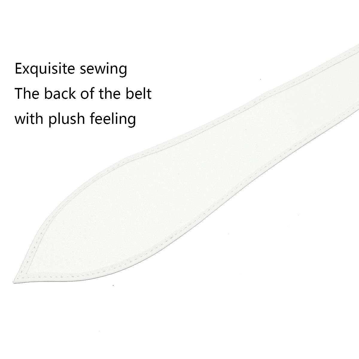 Earnda Womens Fashion Obi Belt Wrap Wide Cinch for Dress Solid Color Belts White Large