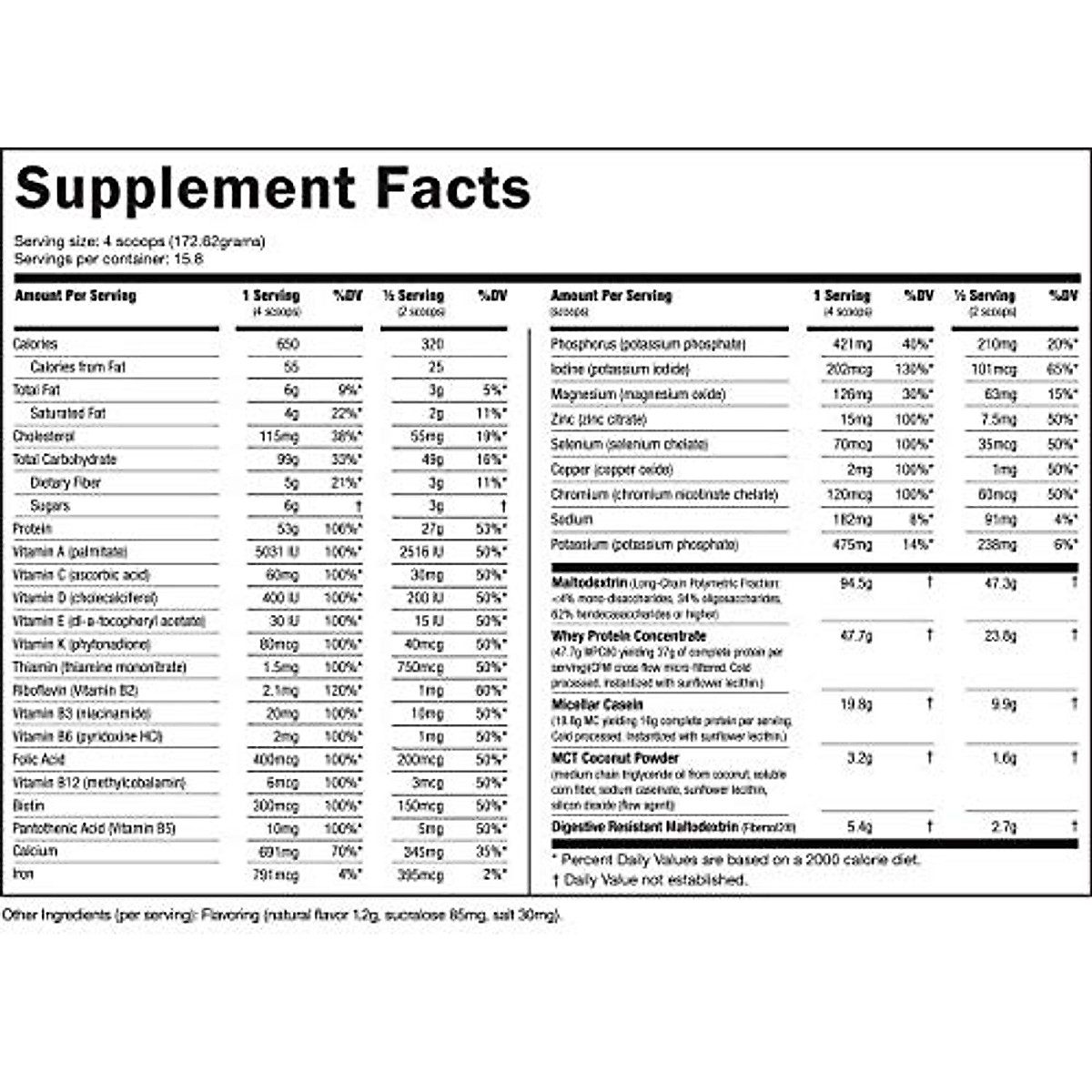 NutraBio Extreme Mass - 53G Protein - Advanced Anabolic Muscle Mass Gainer Protein - High Calorie - Full Spectrum Amino Acid - Vanilla, 6 Pound