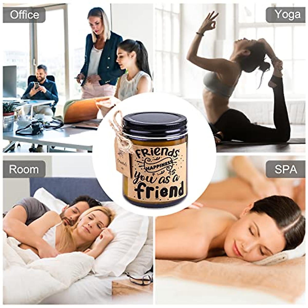 Scented Candles Gift for Women,Candle for Home Scented Funny Birthday Gift Set for Best Friend,Natural Organic Soy Wax Aromatherapy Lavender Vanilla Large Fall Candle for Her Him Stress Relief