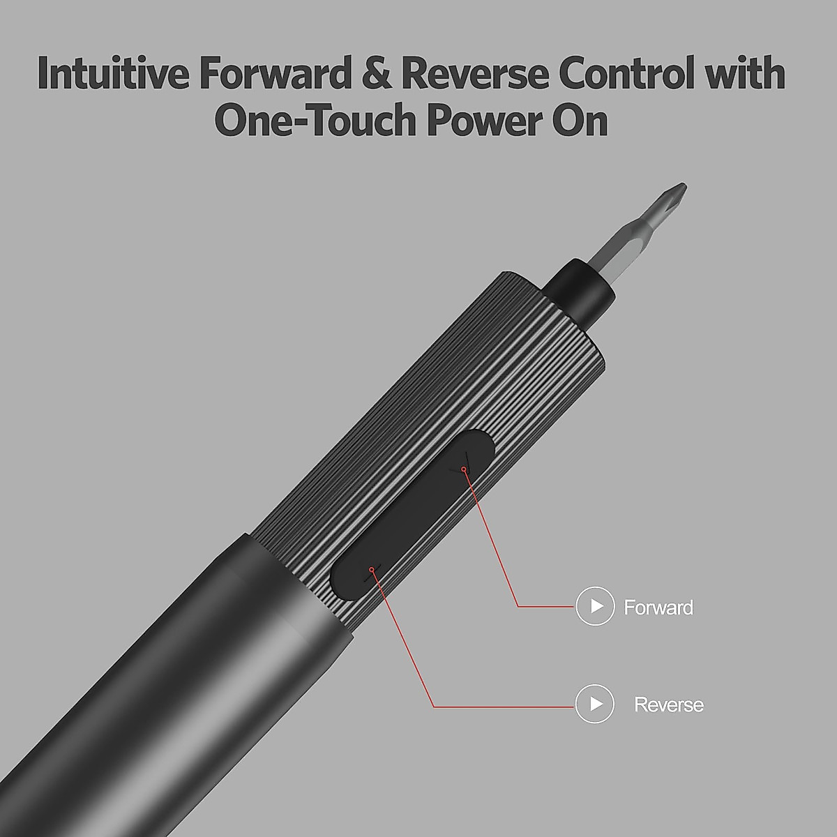 ATuMan Electric Screwdriver, Max 3 N.m More Powerful, 25-in-1 Magnetic Storage, Precision Repair Tool Set for Phone Camera Laptop Watch, Screw in & Out, Two Speed Options, Longer Battery Life