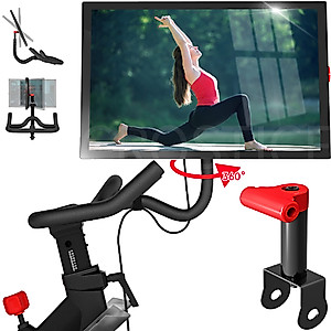 Crostice Swivel Mount Compatible with Peloton Bike OG, Pivot for Off-Bike Workout, 360° Movement Swivel Adapter, Swivel Screen Attachment, Easy & Sturdy Swivel, Hard Steel Support, Red