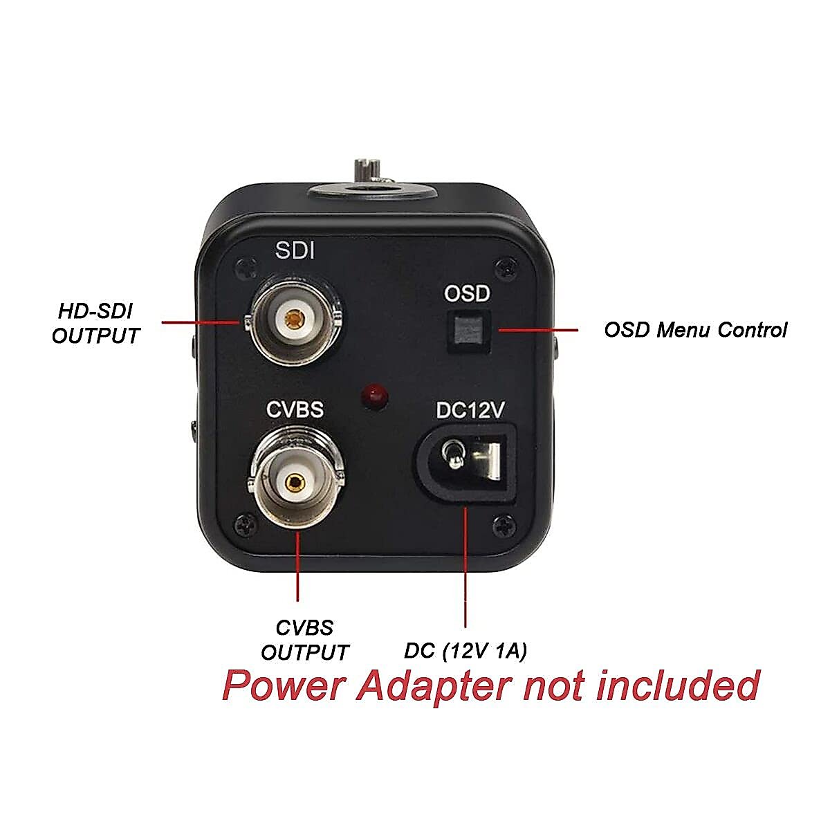HD SDI Camera, 2MP 1080P Digital CCTV Security Camera, 1/2.8 High Sensitivity Sensor CMOS with 2.8-12mm Manual Varifocal HD 3MP Lens，DC12V 1A Power Adapter SDI Cable Free by Click Below Extra Saving