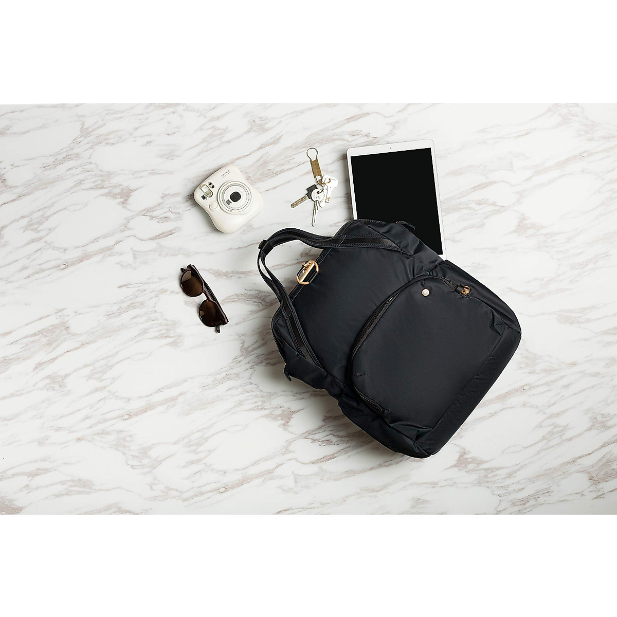 PacSafe Women's Citysafe CX 17L Anti Theft Backpack-Fits 16 inch Laptop, Black, One Size