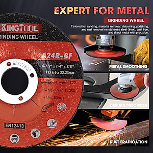 KingTool 31pcs Grinding & Cutting Wheels 4 1/2 inch Grinder Disc Set - 25pcs Cutting Wheel, 3pcs 4 1/2 Grinding Wheels, 3pcs Flap Discs with 7/8" Arbor for Angle Grinder Steel and Stainless