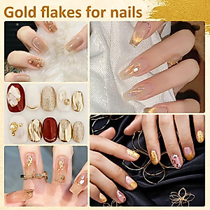 CHMI Gold Foil Flakes for Resin -15g, Jewelry Making, Imitation Gold Foil Flakes Metallic Leaf for Nails, Painting, Crafts, Slime and Resin Jewelry Making (Gold, Silver, Copper Colors)