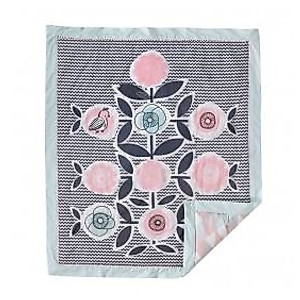 Lolli Living 4-Piece Baby Bedding Crib Set with Sparrow Pattern. Complete Set with Quilt, 2 Fitted Sheets, and Bed Skirt.