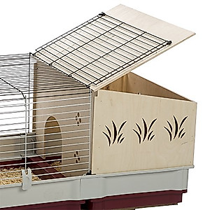 Krolik Extra-Large Rabbit Cage w/ Wood Hutch Extension Rabbit Cage Includes All Accessories and Measures 55.9L x 23.62W x 19.68H and Includes ALL Accessories