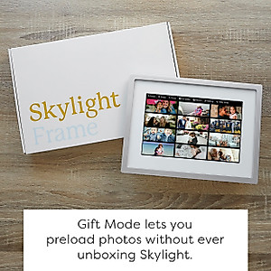 Skylight Digital Picture Frame - WiFi Enabled with Load from Phone Capability, Touch Screen Digital Photo Frame Display - Customizable Gift for Friends and Family - 10 Inch Silver