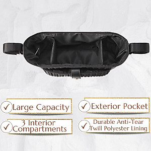 SEWBOO Universal Baby Stroller Organizer,Diaper Caddy Organizer with Adjustable Straps to Fits Nearly Any Strollers