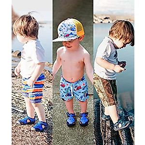 STQ Toddler Boy Water Shoes Quick Dry Slip on Aqua Socks for Beach Swim Pool Sandals Outdoor Dark Blue 8 M US Toddler