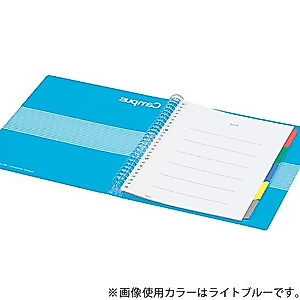 Kokuyo Campus Slide Binder with Transparent Stripes, Middle Type, B5, 26 Holes, Up to 100 Sheets, Light Blue, Japan Import (RU-P334NLB)