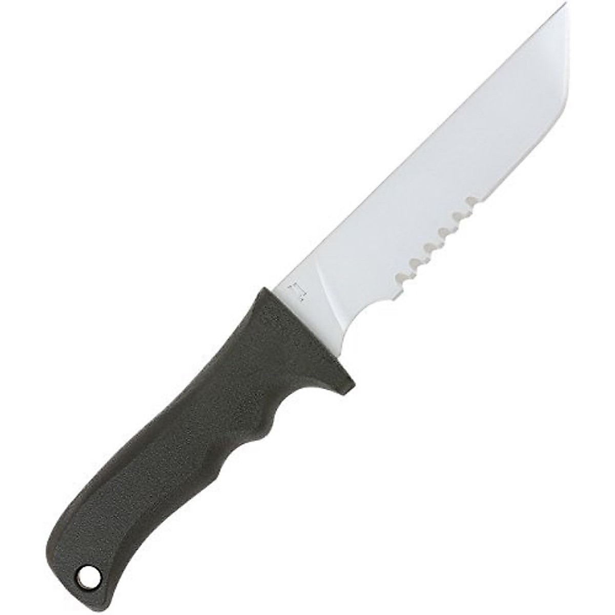MAXPEDITION Medium Geometric Fixed Blade Knife (Partially Serrated),Black