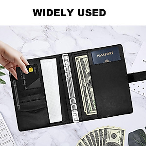 45 Pcs Budget Binder with Zipper Envelopes,PU Leather Money Organizer for Cash Bills Coupon Card, Budget Planner for Saving Money,Cash Envelopes for Budgeting,Money Saving Binder,Marble Black