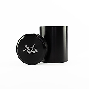 Joseph Spliffs Stash Can - Airtight Container, Waterproof Multipurpose Storage, Leaf Screw-Top Lid Lock - 3 Pack (60ml, 45mm*60mm Black)