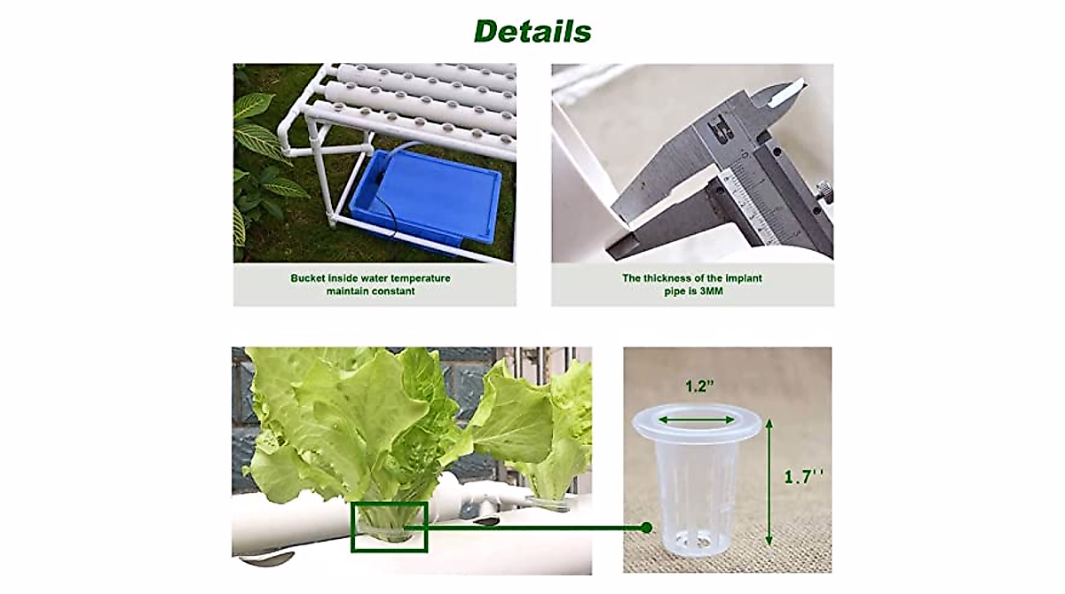 INTBUYING Hydroponic36Holes Plant Site Grow Kit Hydroponics Growing ...