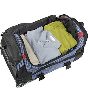 Samsonite Ripstop Wheeled Rolling Duffel Bag, Blue, 26-Inch