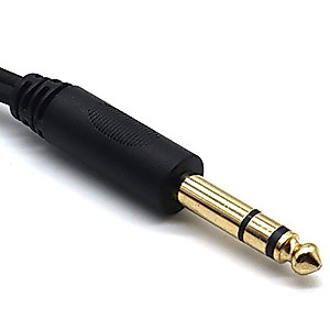 SiYear 6.35mm 1/4 inch Male Plug Stereo to 2 Dual 1/4 "TRS Female Jack Connector Audio Speaker Cable, Y Splitter Adapter Cable (20CM / 8Inch)