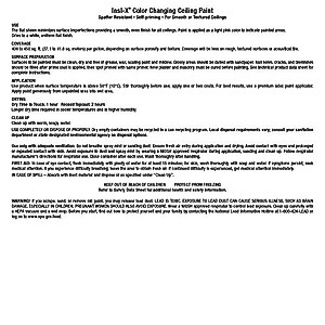 INSL-X Color-Changing Acrylic Ceiling Paint, White, 1 Gallon, 128 Fl Oz (Pack of 1)