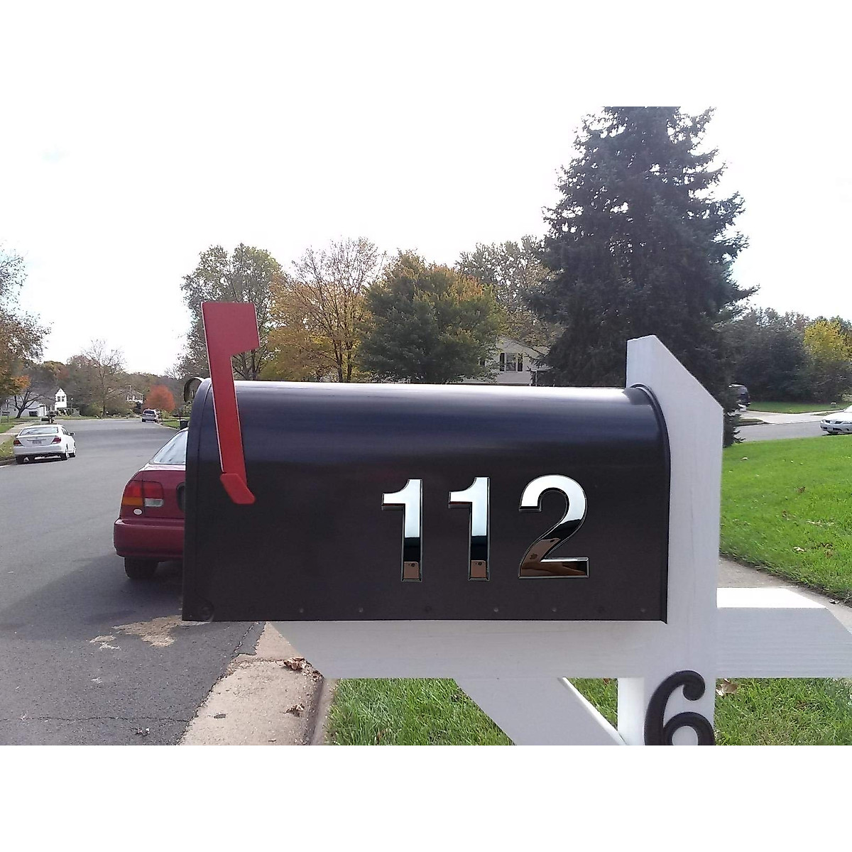 4 Inch Mailbox Numbers 2, Door Address Number Stickers 0-9 for House/Apartment/Floor, Bronze/Silver, by Hopewan. (2, Silver)