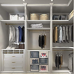 Shoepreem BLACK XL 6 pack - 14.6 Inches Long for BIG Shoes & Sneakers, Shoe Storage Organizer, Shoe Storage Boxes, Shoe Box Clear Plastic Stackable, Shoe Containers, Shoe Organizer for Closet