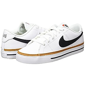 NIKE Women's Court Legacy Sneaker, White/Desert Ochre/Team Orange/Black, 7.5
