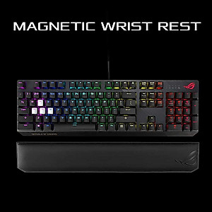 ASUS RGB Mechanical Gaming Keyboard - ROG Strix Scope Deluxe | Cherry MX Silent Red Switches | 2X Wider Ctrl Key for FPS Precision | Gaming Keyboard for PC