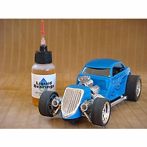 Liquid Bearings, 100%-Synthetic Oil for HO, 1/32, 1/24, All Scale Slot Cars, Makes Cars Faster!!