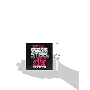 Ernie Ball Super Slinky Stainless Steel Electric Guitar Strings, 9-42 Gauge (P02248)