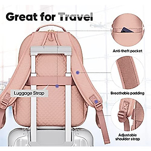 Laptop Backpack for Women, 15.6 Inch Travel Backpack for Women as Person Item Flight Approved, Waterproof Nurse Backpack, Computer Backpack Travel Bags Casual Daypacks for College, Business,Work