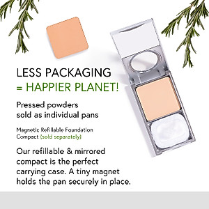 Honeybee Gardens Pressed Mineral Powder Foundation Refill, Avignon, Pale Light Neutral Shade, Adjustable Coverage, Natural Finish, With Botanical Extracts And Vitamin E, 7.5g