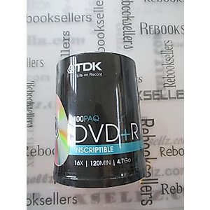 TDK DVD+R Discs, 4.7GB, 16x, Spindle, 100/Pack