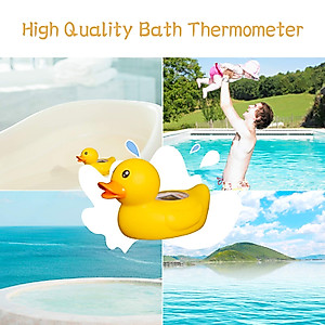 Doli Yearning Baby Bath Thermometers Classic Duck Shape Baby Bath Toys Baby Gifts| Squirting Squeaking Bath Toys for Toddlers Infant Kids Boys Girls |Novelty Shower Favor| Spray Water Bath Toy……