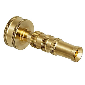 ATDAWN Brass Hose Nozzle, Heavy-Duty Brass Adjustable Twist Hose Nozzle, 2 Pack (3")