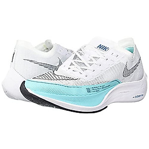 Nike Womens ZoomX Vaporfly Next%2, White/Black-Aurora Green, Size 8.5