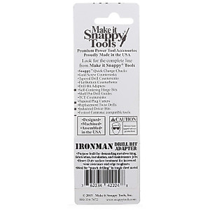 Snappy Tools 3/8 Inch Ironman Quick Change Drill Bit Adapter for Metalworking, Fabrication and Installation