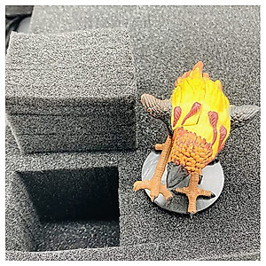 Gargoyle - Miniature Carrying Case - 80 Foam Slots for 28mm Miniature Storage Case - DnD Miniature Storage with Carry Handle - Miniature Case with Large Pick and Pluck Layer -Miniatures Carrying Case