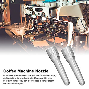 2Pcs Coffee Machine Steam Nozzle,Stainless Steel Coffee Machine Steam Nozzle Stainless Steel Milk Foam Steam Nozzle Suitable for Home Kitchen Cafe Milk Tea Shop