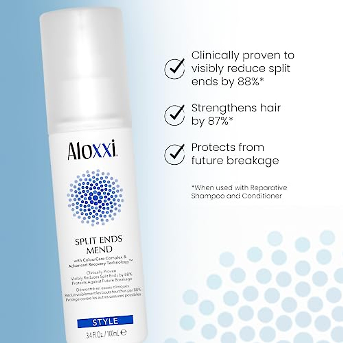 Aloxxi Split Ends Mend Hair, 3.4 Ounce