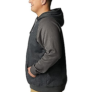 Columbia Men's Hart Mountain II Hoodie, Black Heather/Shark Heather, Small