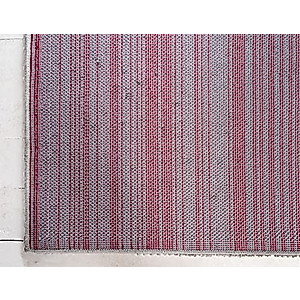 Unique Loom Solo Collection Solid, Plush, Kids, Modern Area Rug, 8 ft x 10 ft, Grey