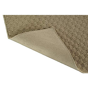 Garland Rug Town Square Beige Tan 9' x 12' Non Slip Area Rug for Living Rooms & Hallways, Stylish & Durable for High-Traffic Areas