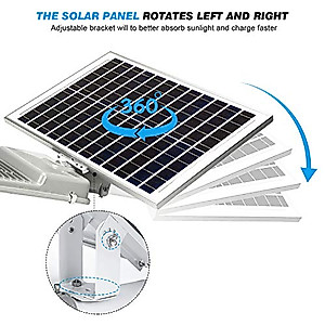 LED Solar Street Lights 360W with Remote Control Dusk to Dawn Flood Light for Parking Lot, Stadium, Yard, Garage and Garden