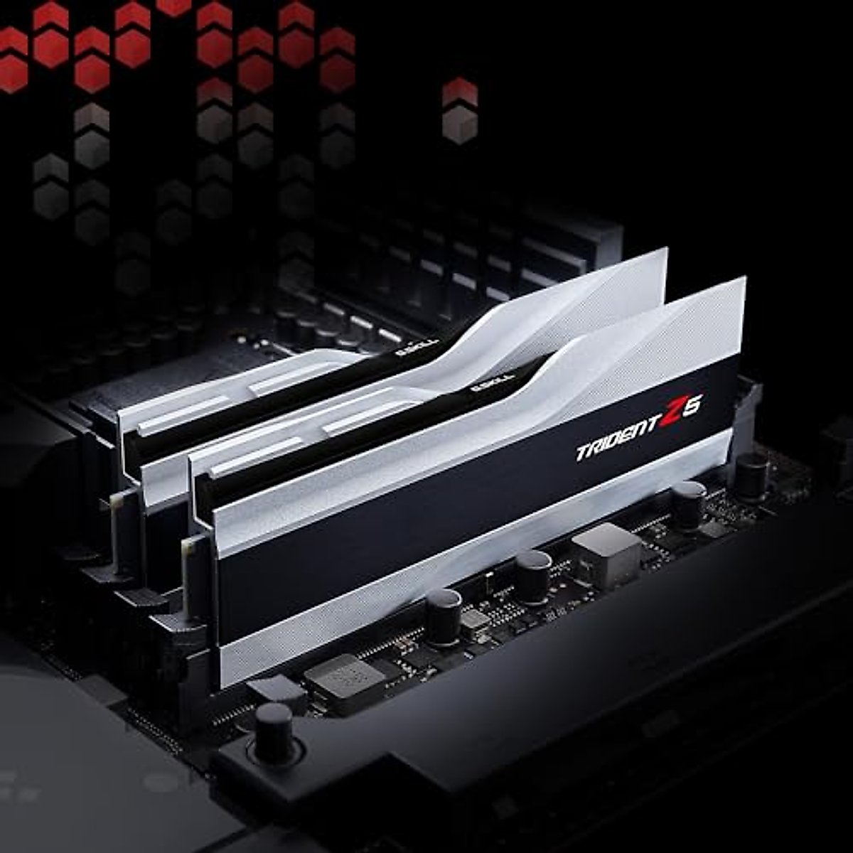 G.SKILL Trident Z5 Series (Intel XMP 3.0) DDR5 RAM 64GB (2x32GB) 6000MT/s CL32-38-38-96 1.40V Desktop Computer Memory UDIMM - Metallic Silver (F5-6000J3238G32GX2-TZ5S)