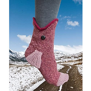 Linzhouzhiguang Knit Socks Unisex Novelty Shark Crocodile Shape Floor Winter Home Warm Socks (Fish)