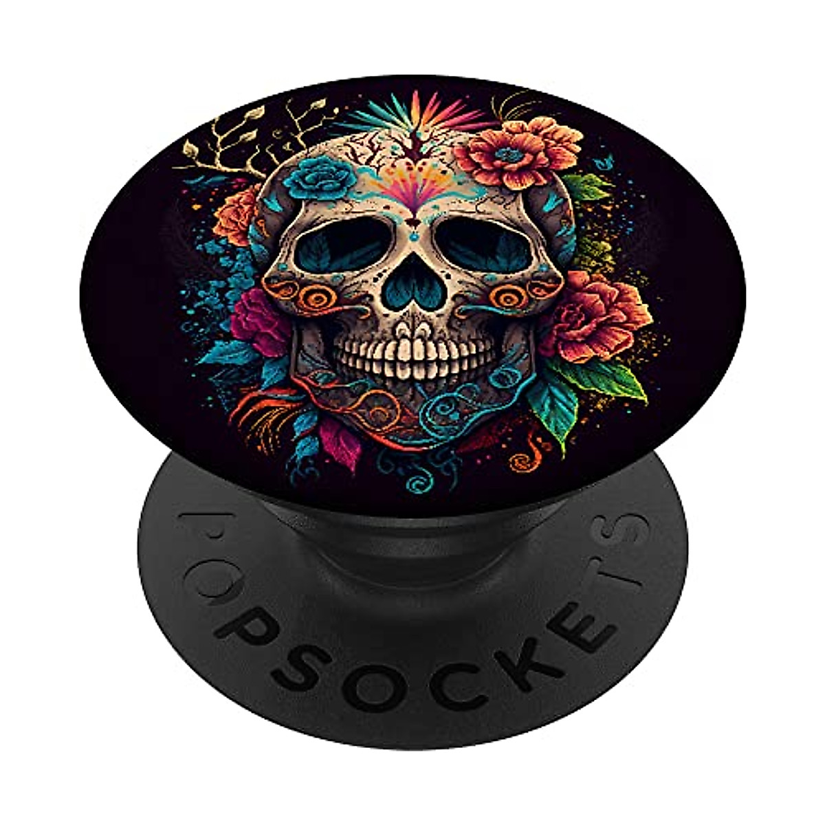 Sugar Skull Flowers PopSockets Swappable PopGrip